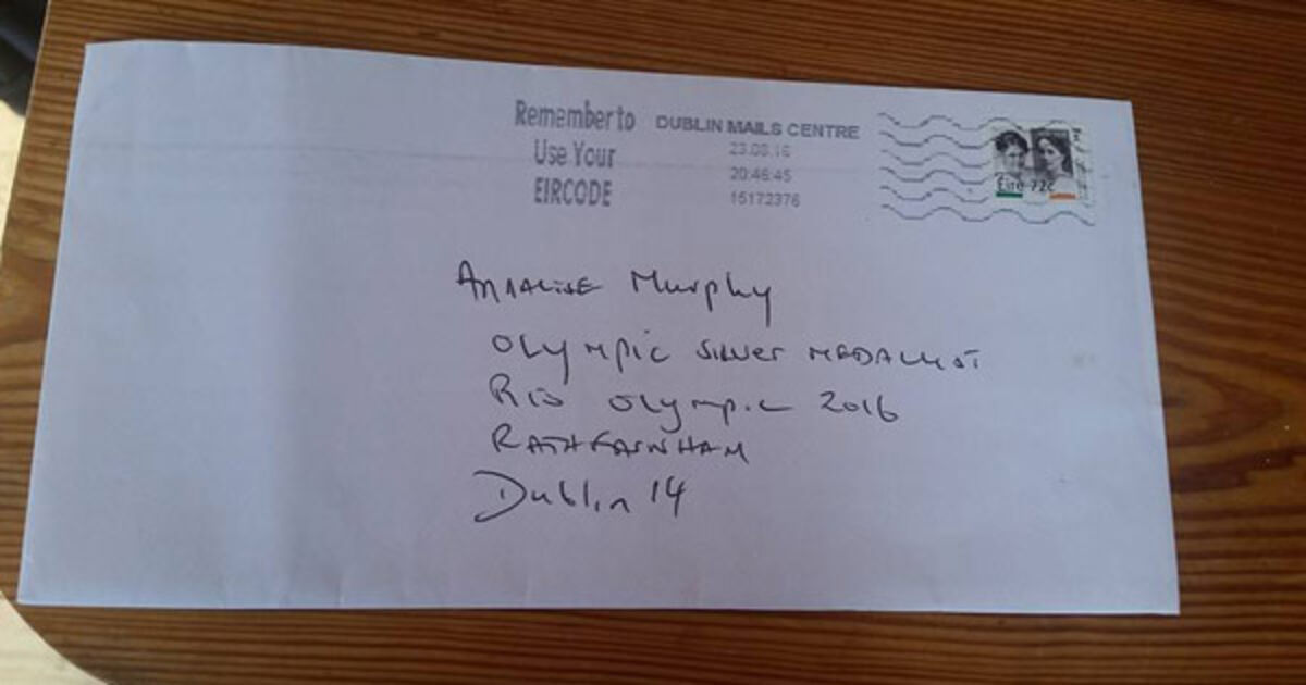 Dublin postman delivers letter addressed to "Olympic Silver Medallist"