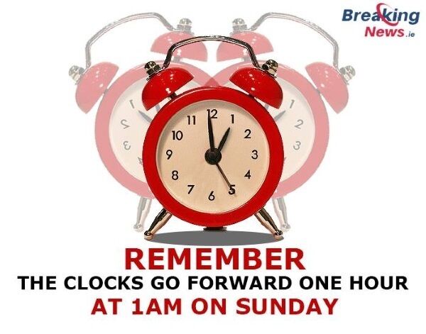 OFFICIAL REMINDER: The clocks go forward this weekend