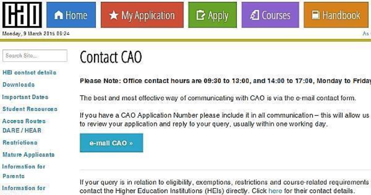 Here are the subjects taking over this year's CAO