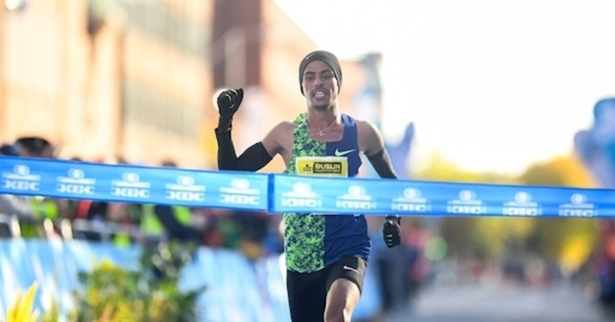 Moroccan runner sets course record at Dublin Marathon
