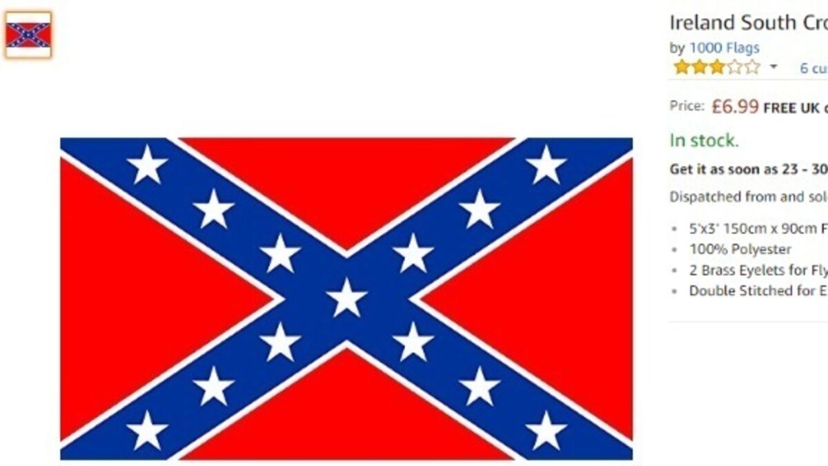 Firm selling Confederate flag as 'Ireland South Cross Flag'