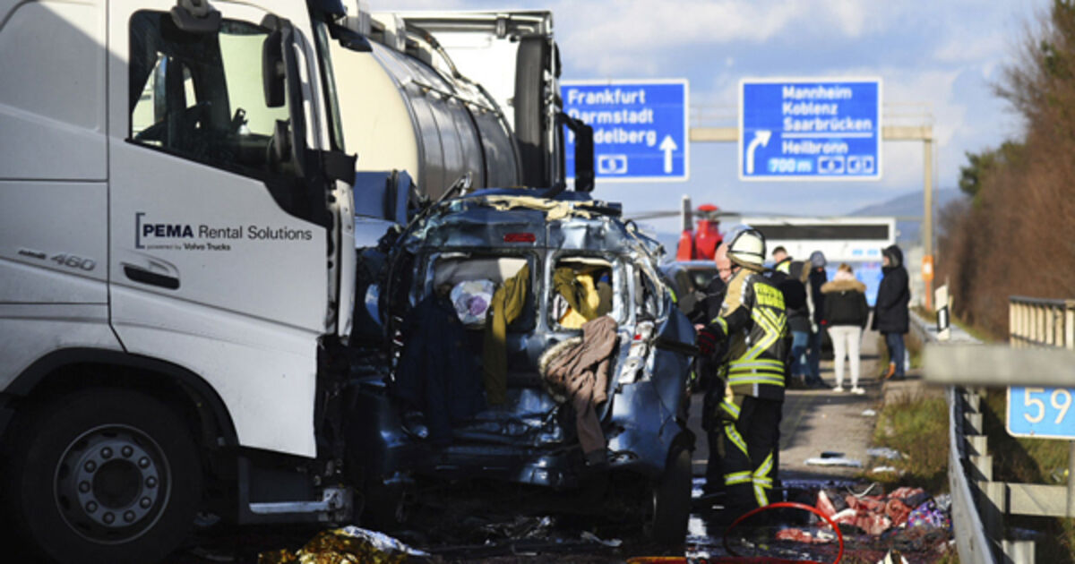 Four killed after truck crashes on German autobahn