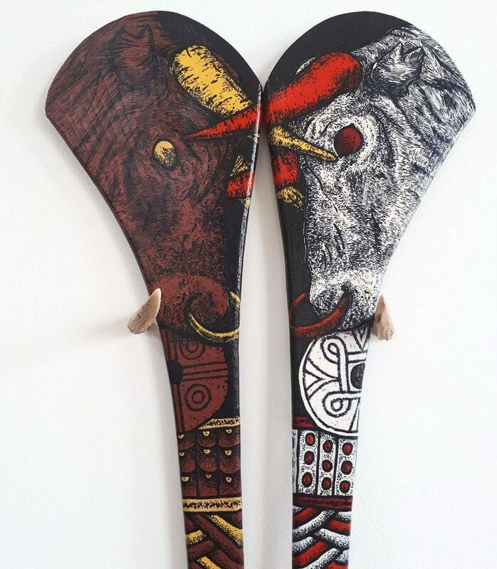 Watch as Cork artist transforms hurleys into stunning pieces of art