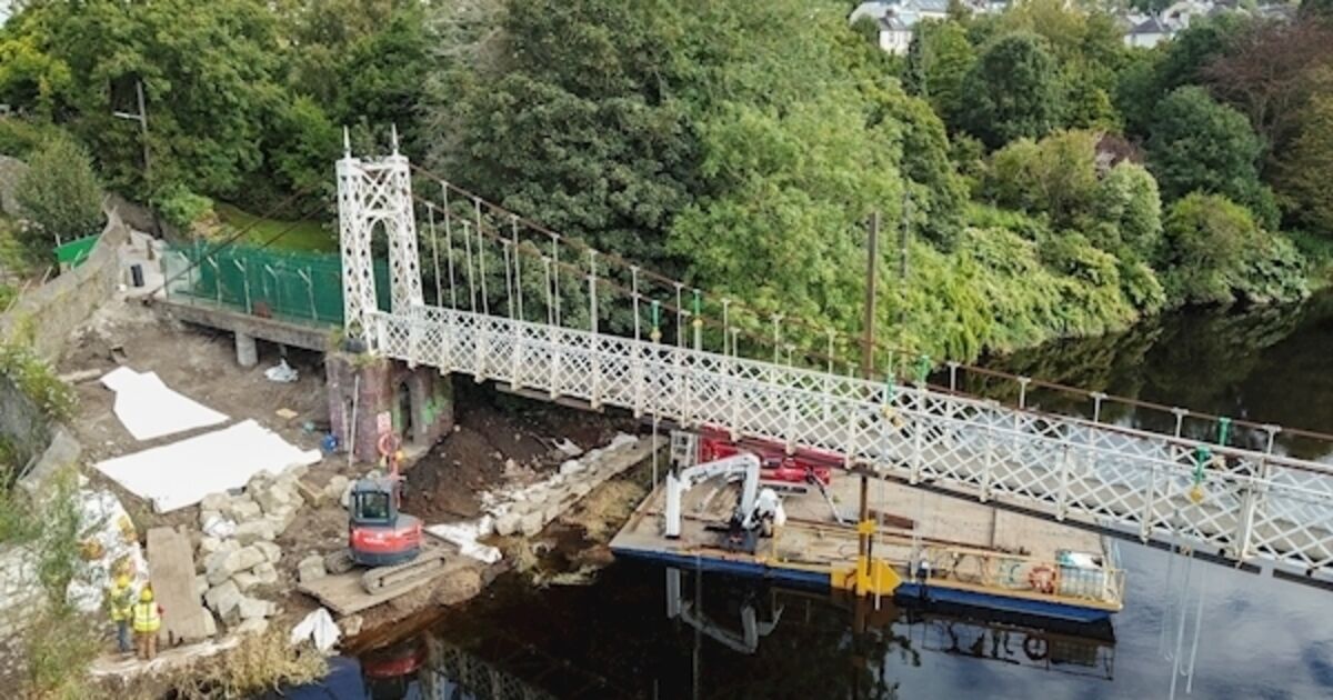 Watch: Work to dismantle Cork's iconic Shakey Bridge underway