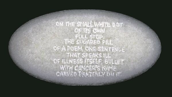 Poem on a pill highlights cancer fight
