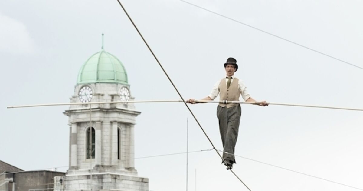 Watch: Tightrope walker stuns crowds at Seafest in Cork