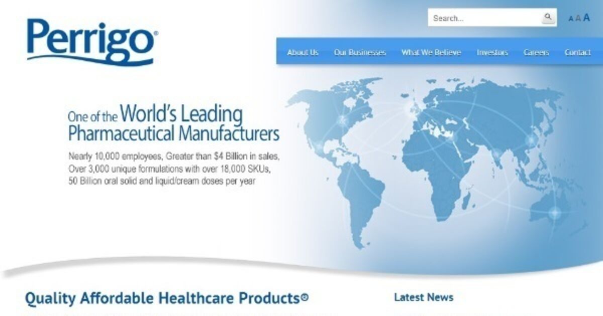 Perrigo reports a 54% fall in profit