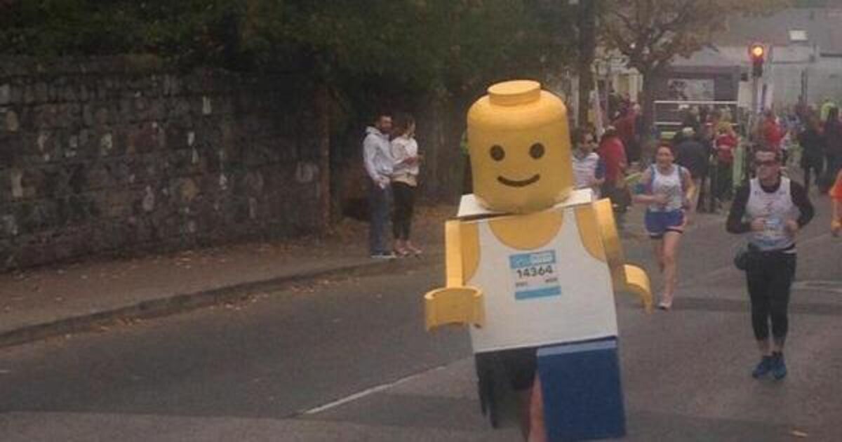 Dublin Marathon: Lego Man building toward glory