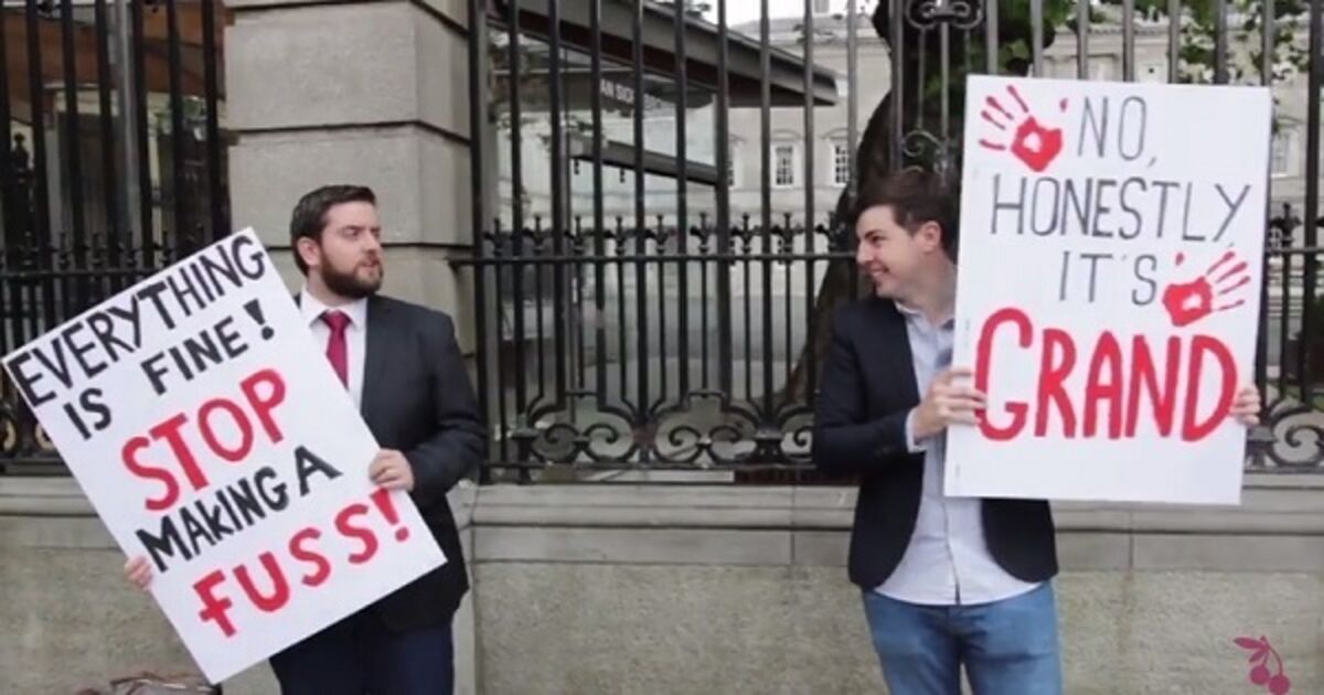 VIDEO: Dublin comedians in ’Protesters Against Protesters’