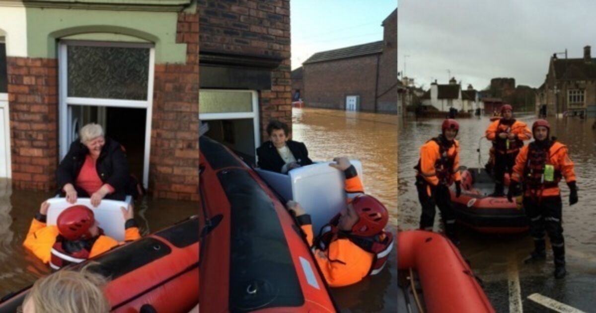 This English fire service used fridges to rescue people stranded by the ...