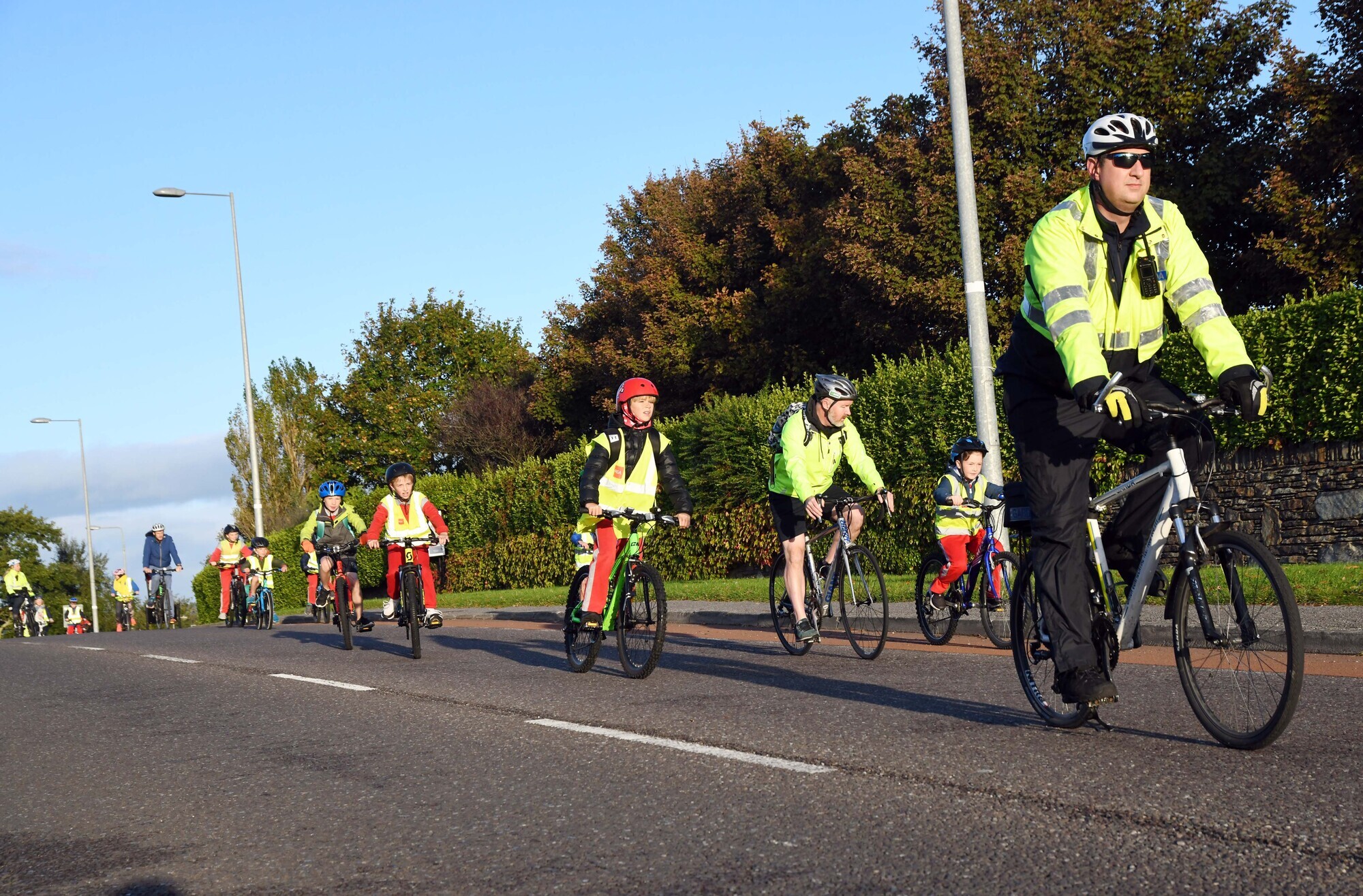 All aboard cycle-bus as kids wheel it to school