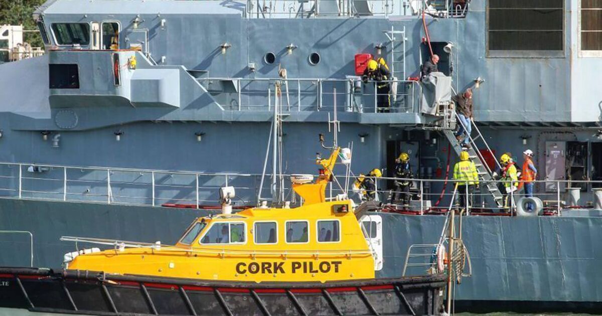 Investigation after fire onboard Irish naval vessel