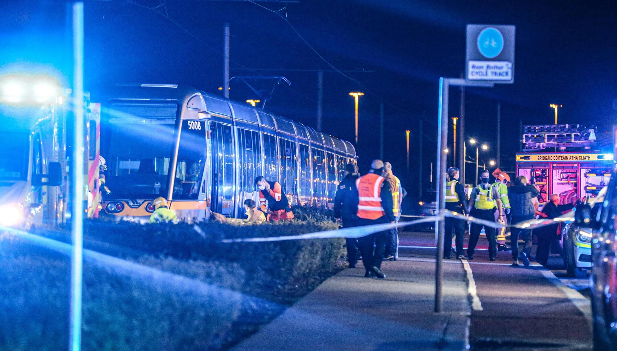 Luas line back open after tram hits man