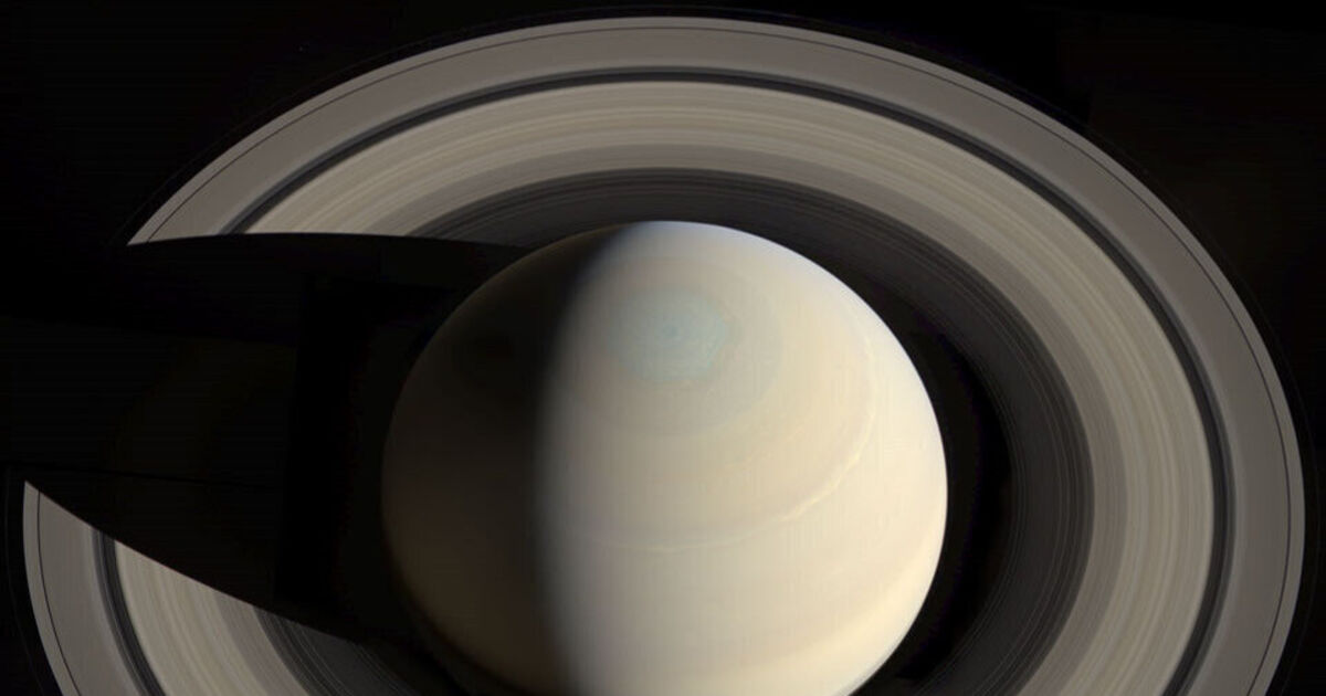 Saturn from above is a pretty awesome sight