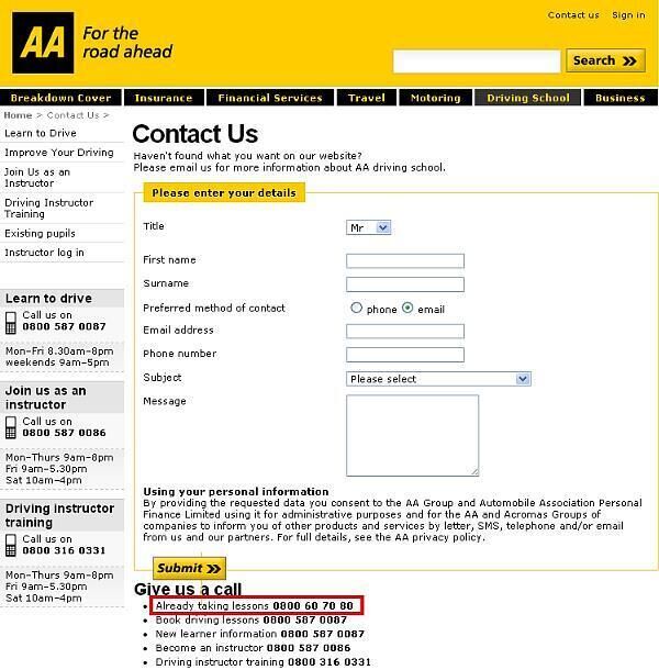 AA driver demonstrates how not to drive