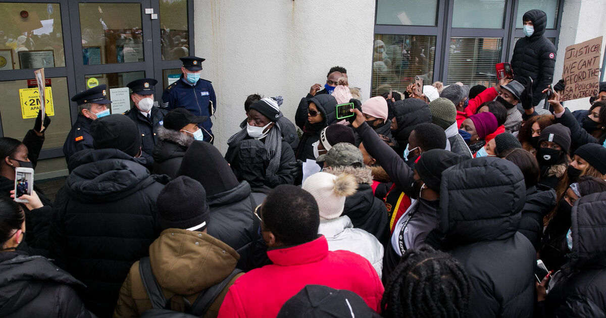 George Nkencho: Protest outside garda station following Dublin shooting