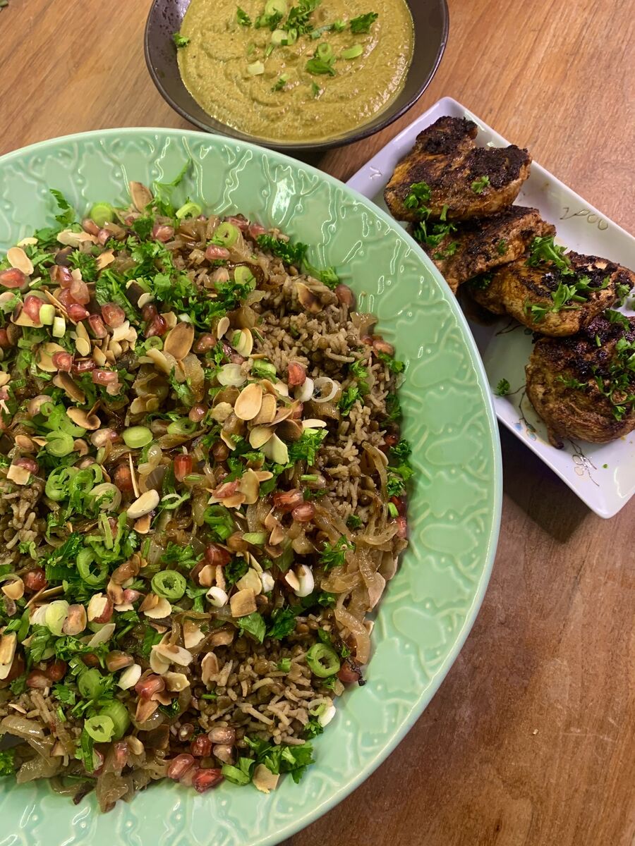 Cooking with Colm O'Gorman: Mujadara with harissa chicken