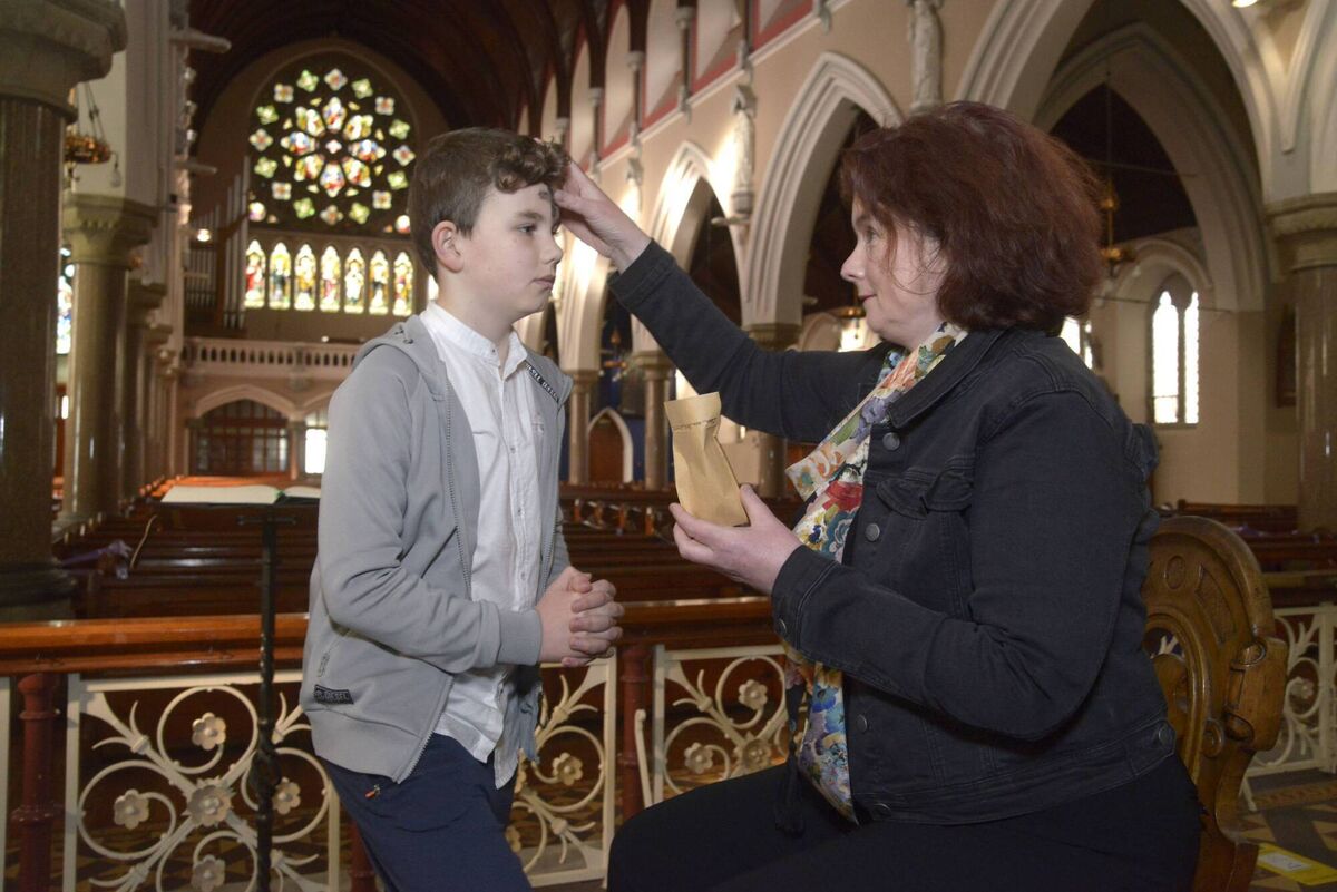 Ash and dash at drive-thru West Cork church