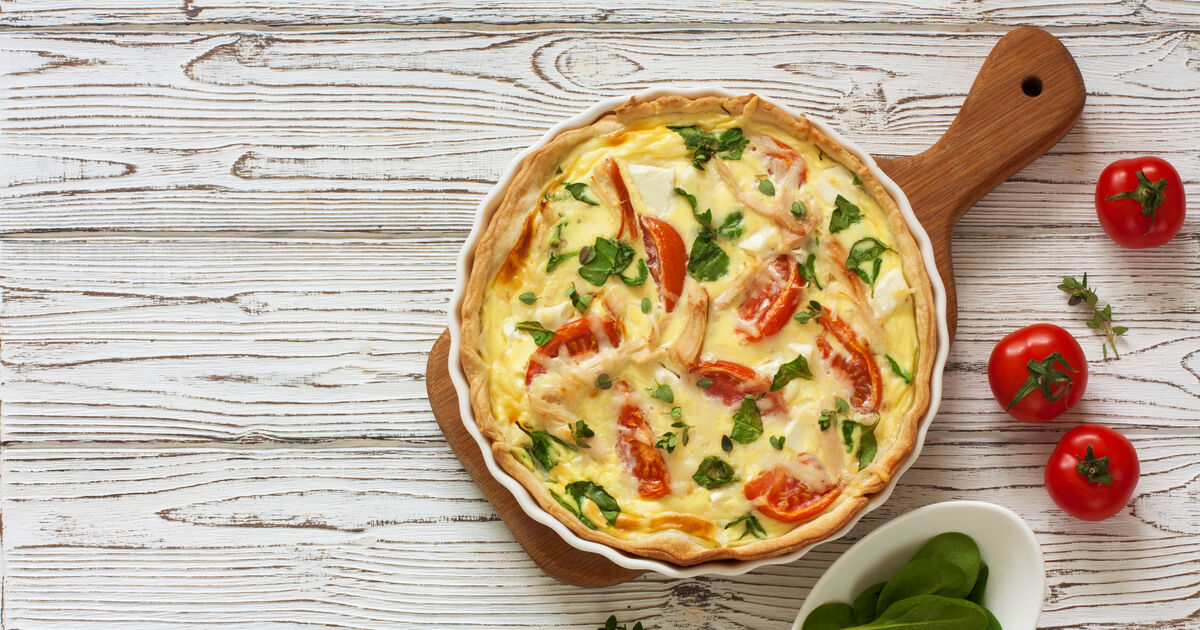 Ardsallagh Goat's cheese, tomato and spinach tart