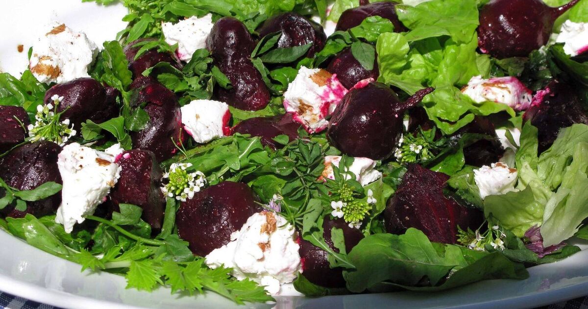 Roast beetroot with Ardsallagh goat cheese and balsamic vinegar
