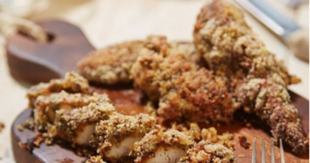 Almond crusted chicken strips