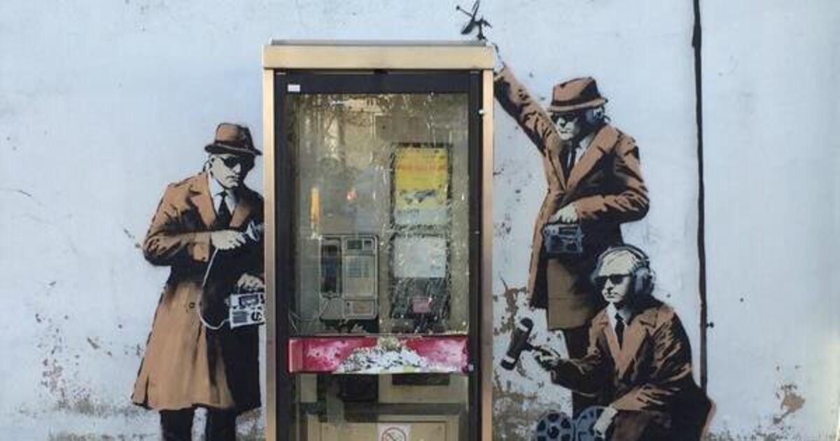 Banksy suspected behind artwork close to UK surveillance centre