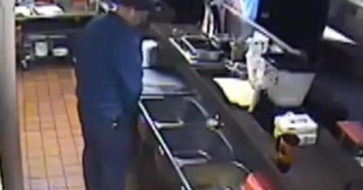 Restaurant manager caught urinating into sink