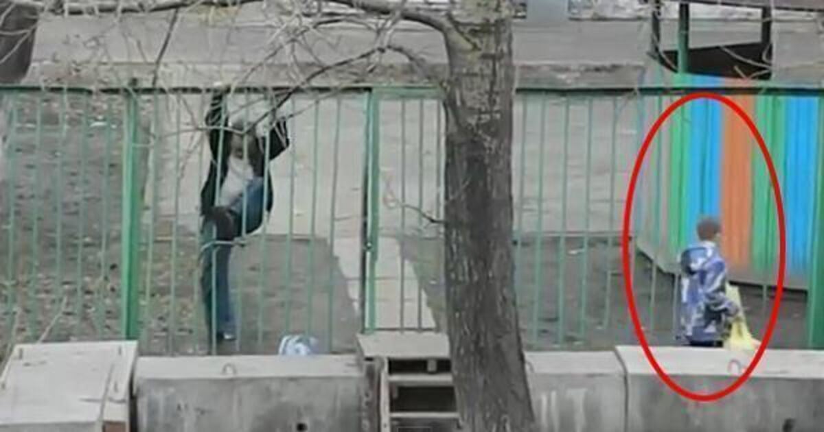 Drunk man battles fence. Fence wins