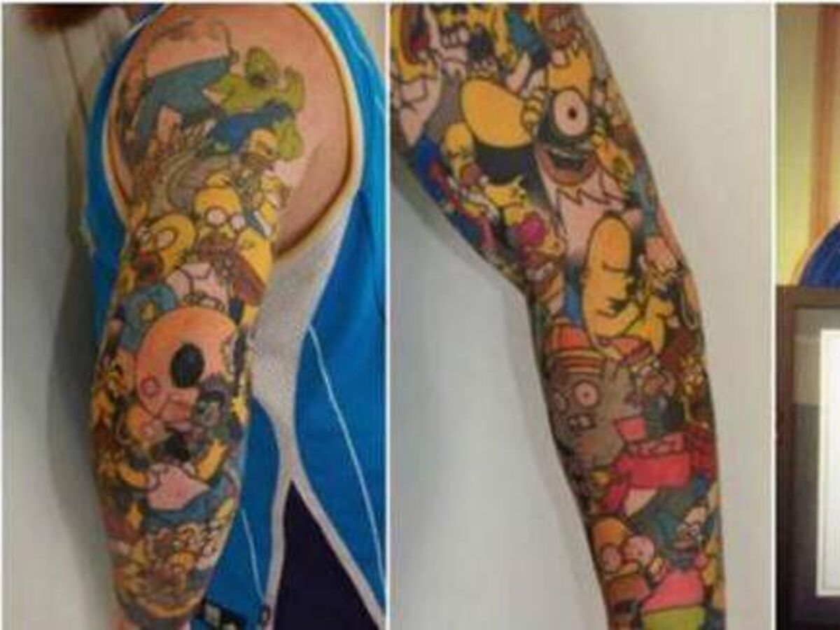 World Record Homer Tattoos The Simpsons Temporary Tattoos Stickers
