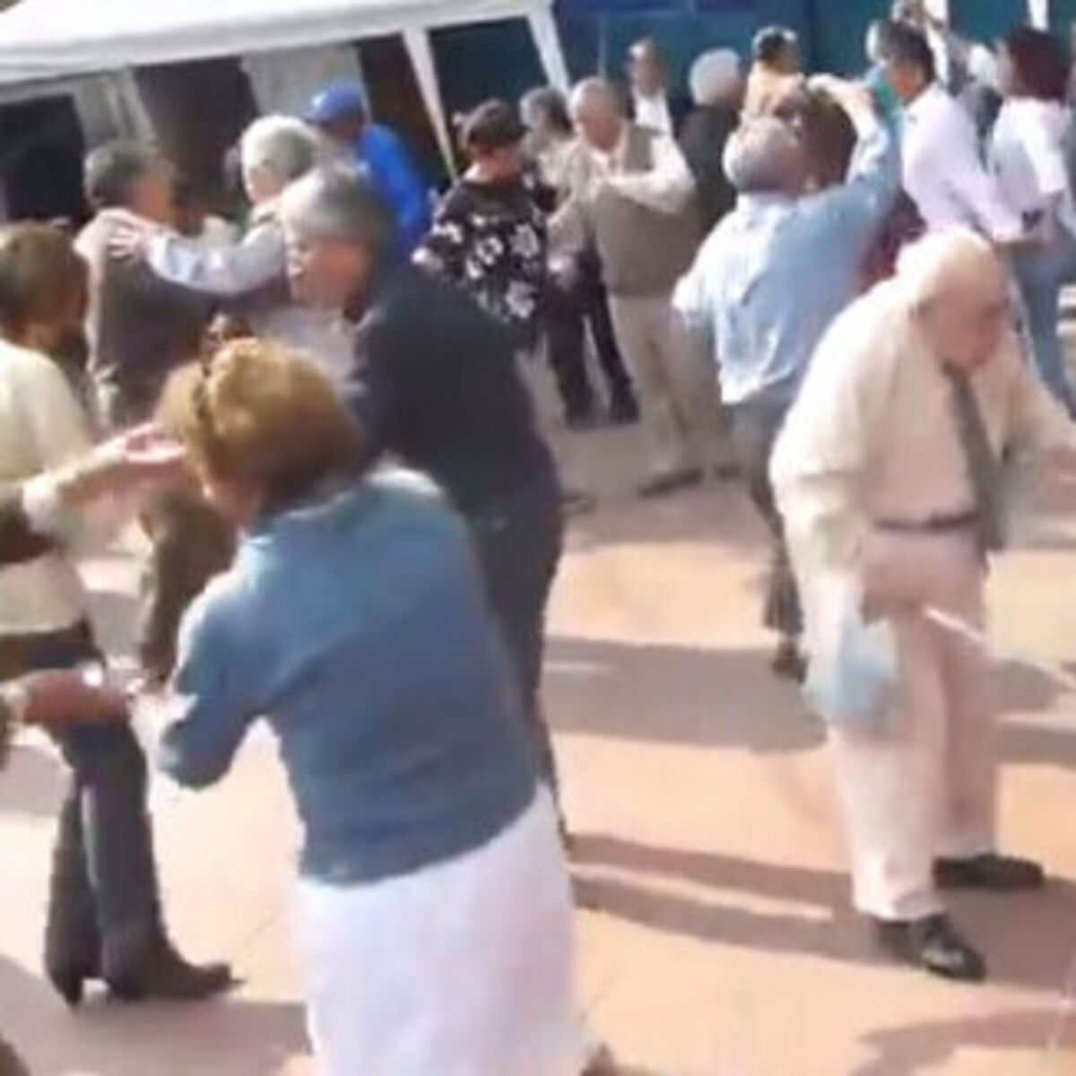 Old Man Dancing With Canes