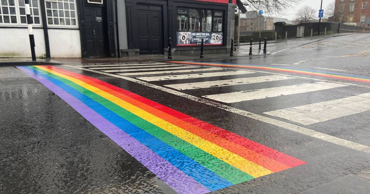 Limerick unveils first Pride rainbow pedestrian crossing
