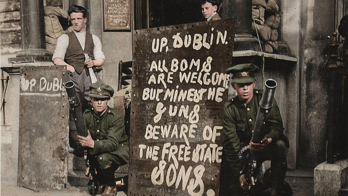 Photographs of Irish Civil War colourised in new book