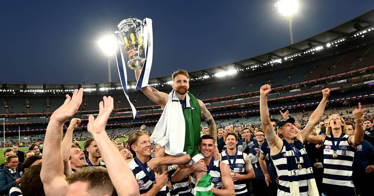Irish duo O'Connor and Tuohy crowned AFL Champions as Geelong Cats ...