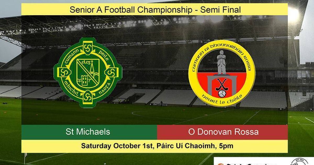 Watch Live: St Michael's v O'Donovan Rossa in Senior A semi