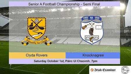 Watch Live: Clyda Rovers v Knocknagree in Senior A semi