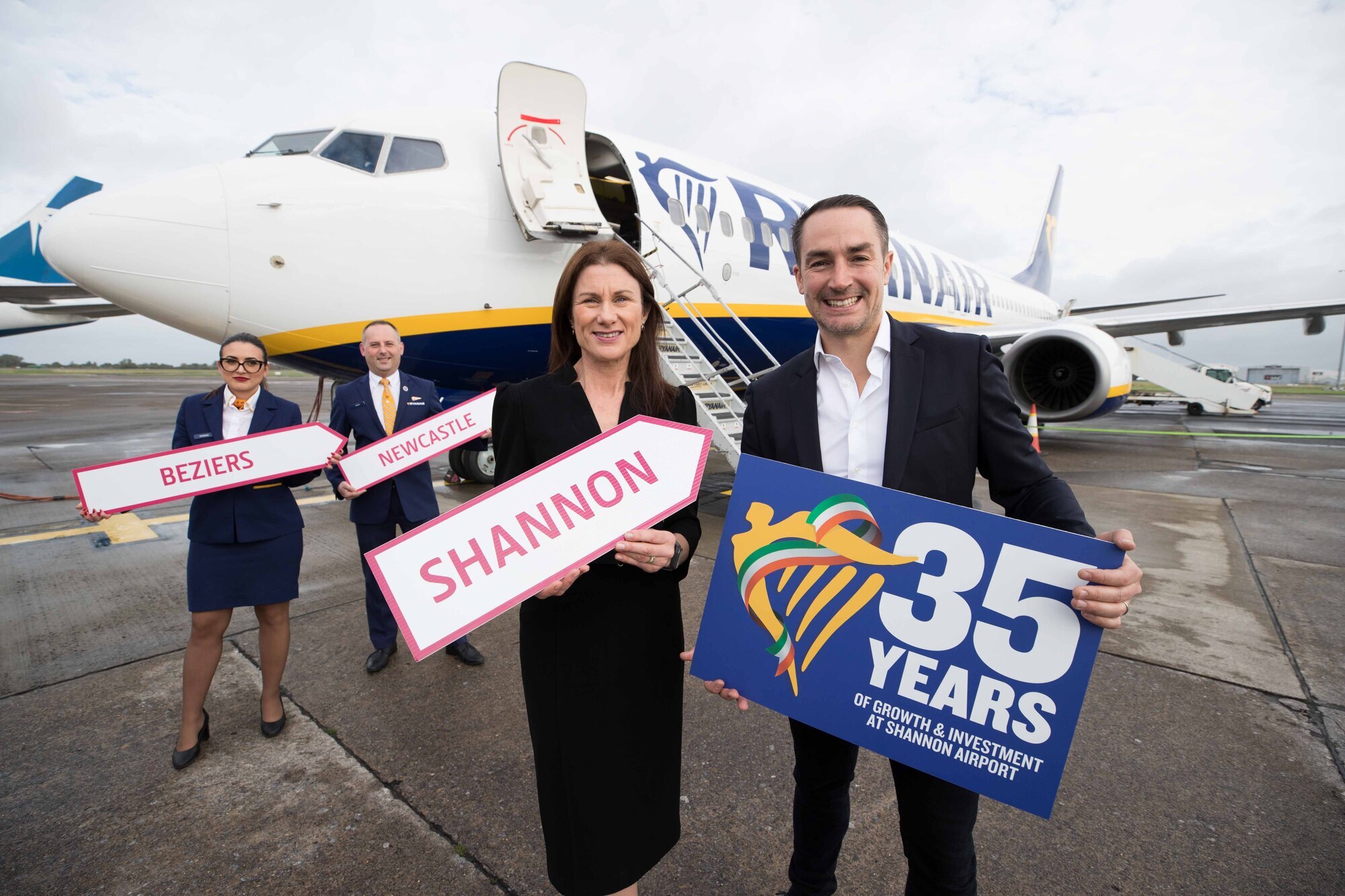 Ryanair to base third aircraft at Shannon adding two new routes