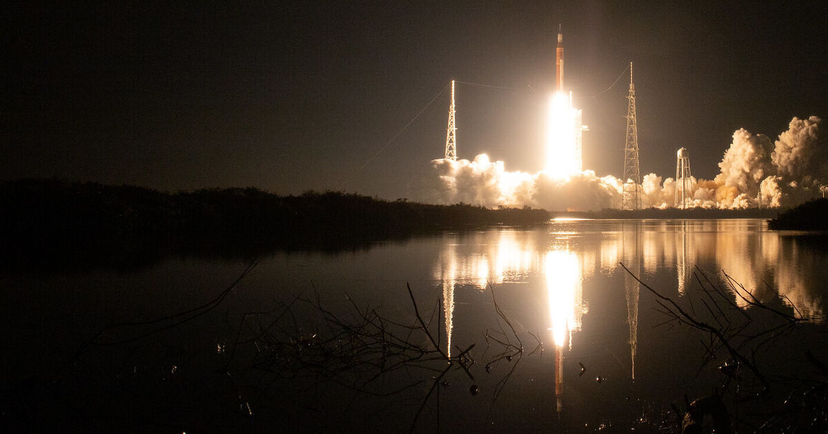 Nasa’s Artemis 1 rocket blasts off to the moon