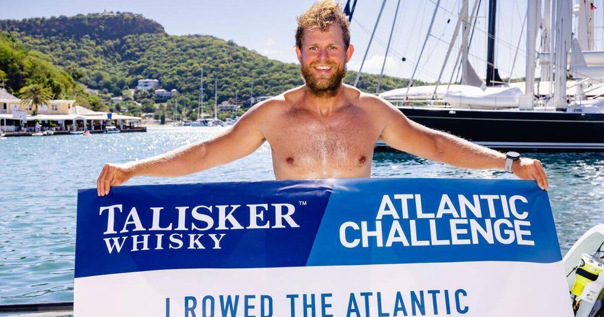 Jamie Carr completes solo 3,000 mile row across the Atlantic Ocean