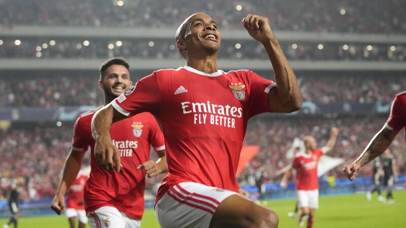Benfica build lead in first leg against Scott Parker's Club Brugge