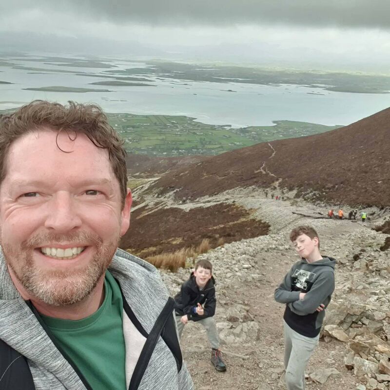 'Doing it for mum': Stephen Teap and sons climb Croagh Patrick