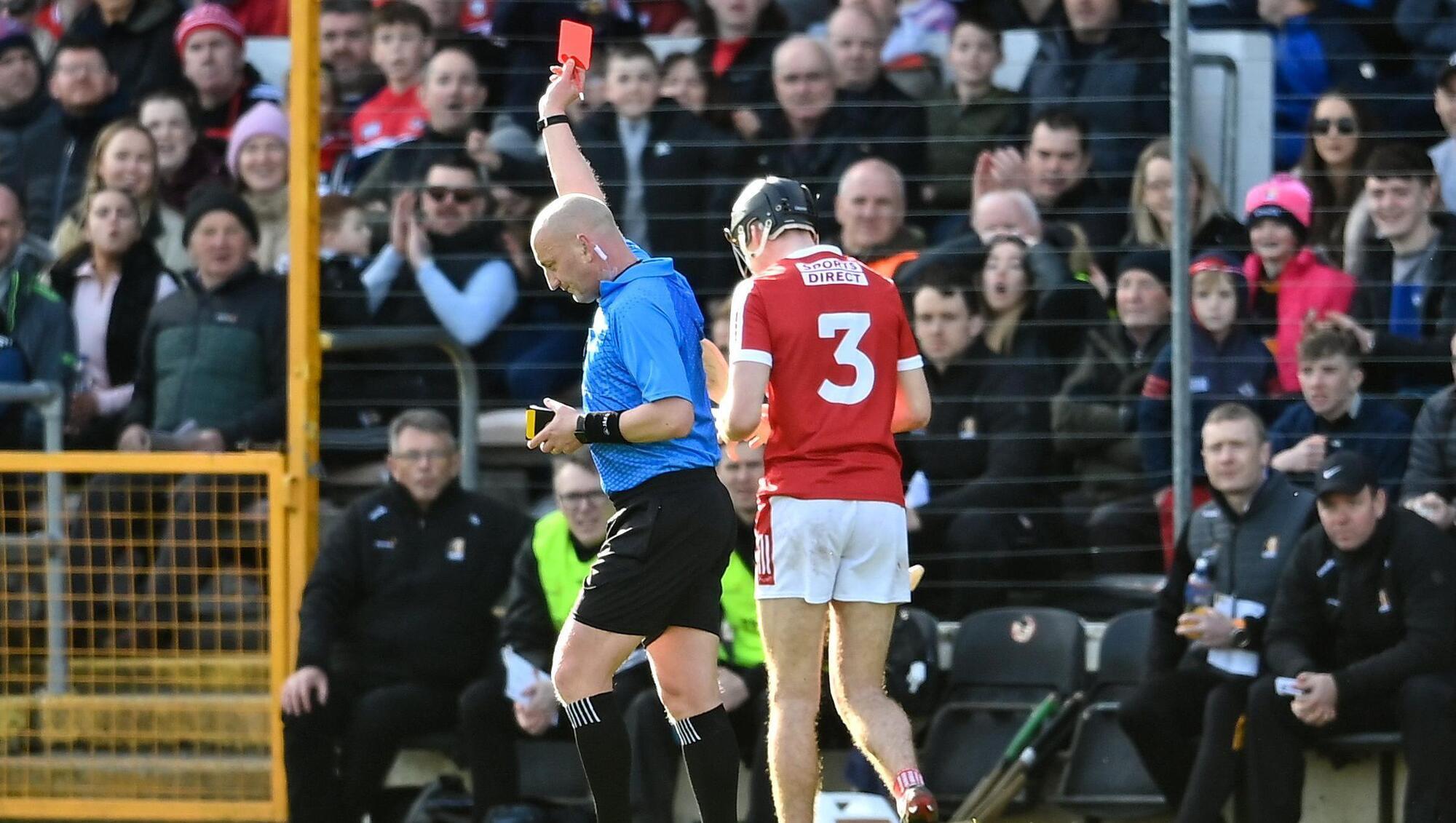 Cork defender Downey's red card upheld at hearing