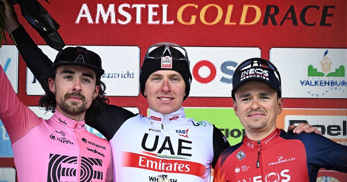 Ben Healy emulates Stephen Roche with podium finish at Amstel Gold
