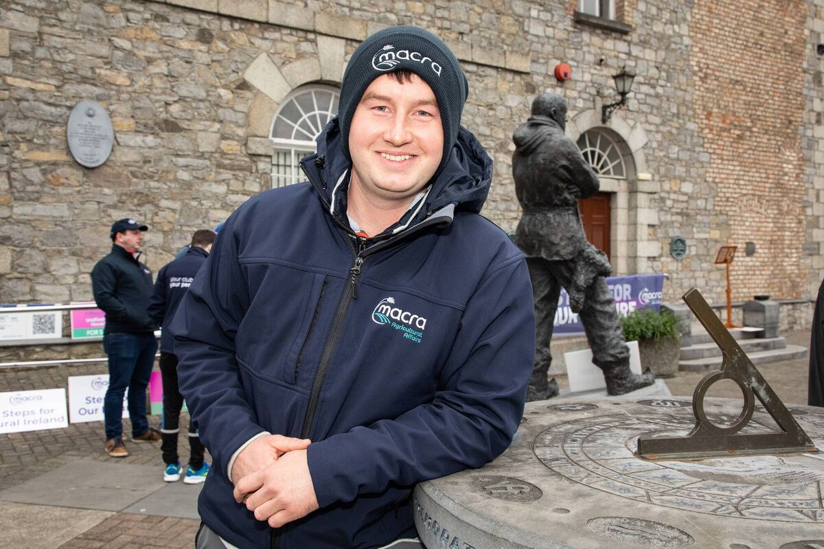 Young farmers arrive at Government buildings after 79km march demanding ...