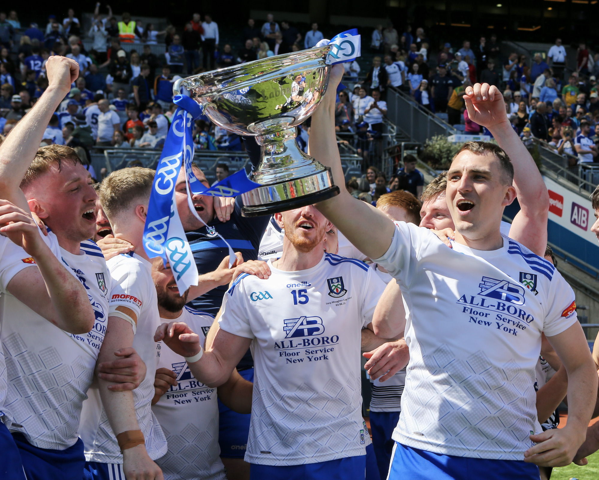 Monaghan hold off battling Lancashire to seal first Lory Meagher title
