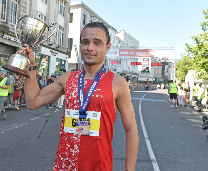 Polish marathon runner Pawel Kosek wins this year’s Cork City Marathon