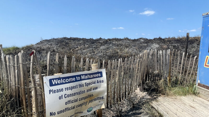 Local response praised after major dune fire at Maharees beach