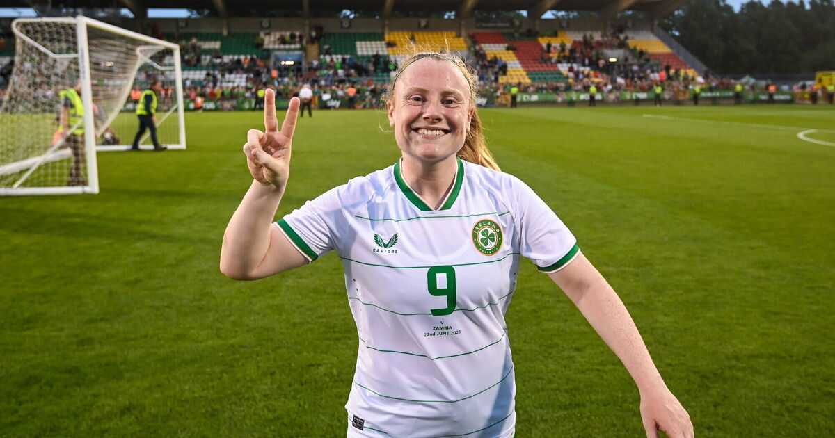 Amber Barrett relieved to score first goals since historic Scotland strike
