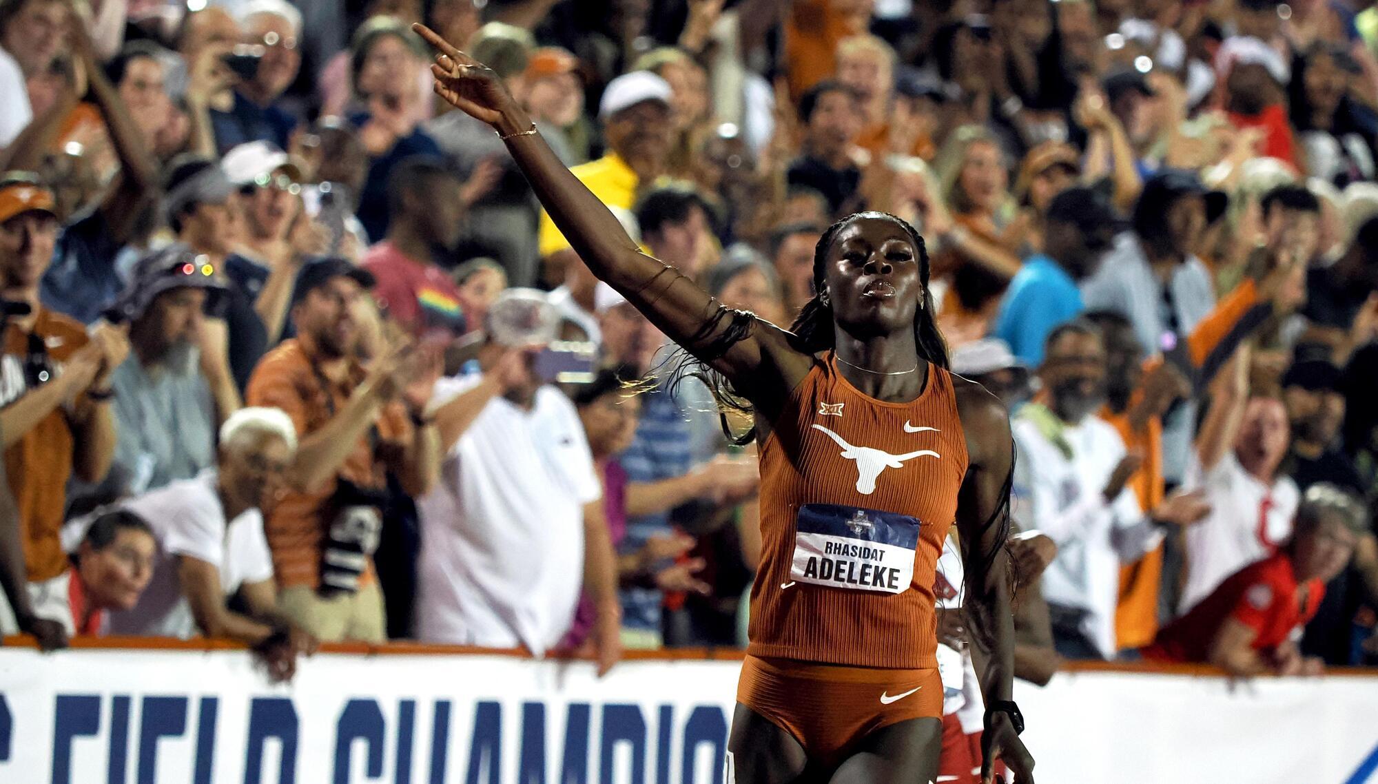 Rhasidat Adeleke finishes second behind world champion on professional ...