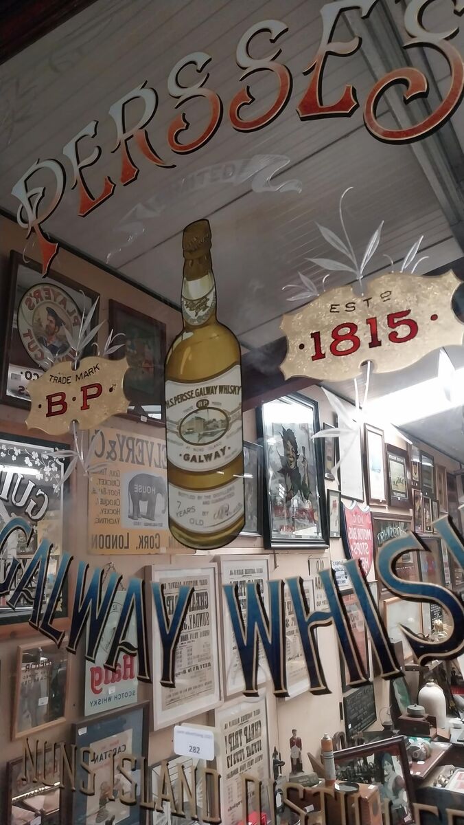 Rare Persse's Galway Whisky mirror among pub memorabilia