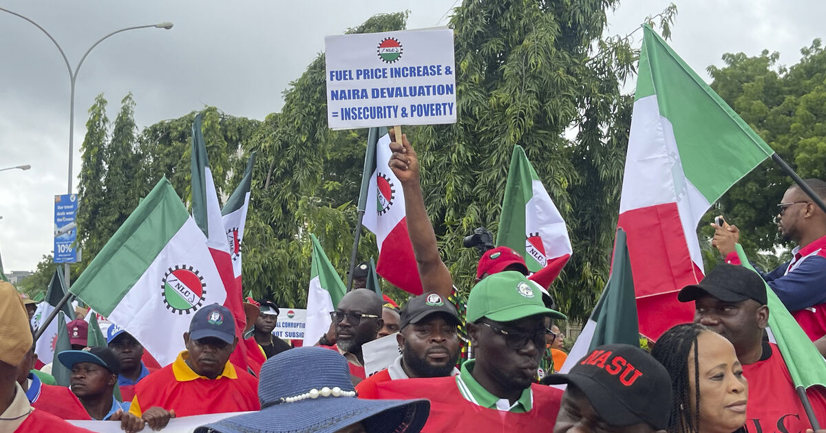 Nigerian labour unions march against soaring cost of living under new ...